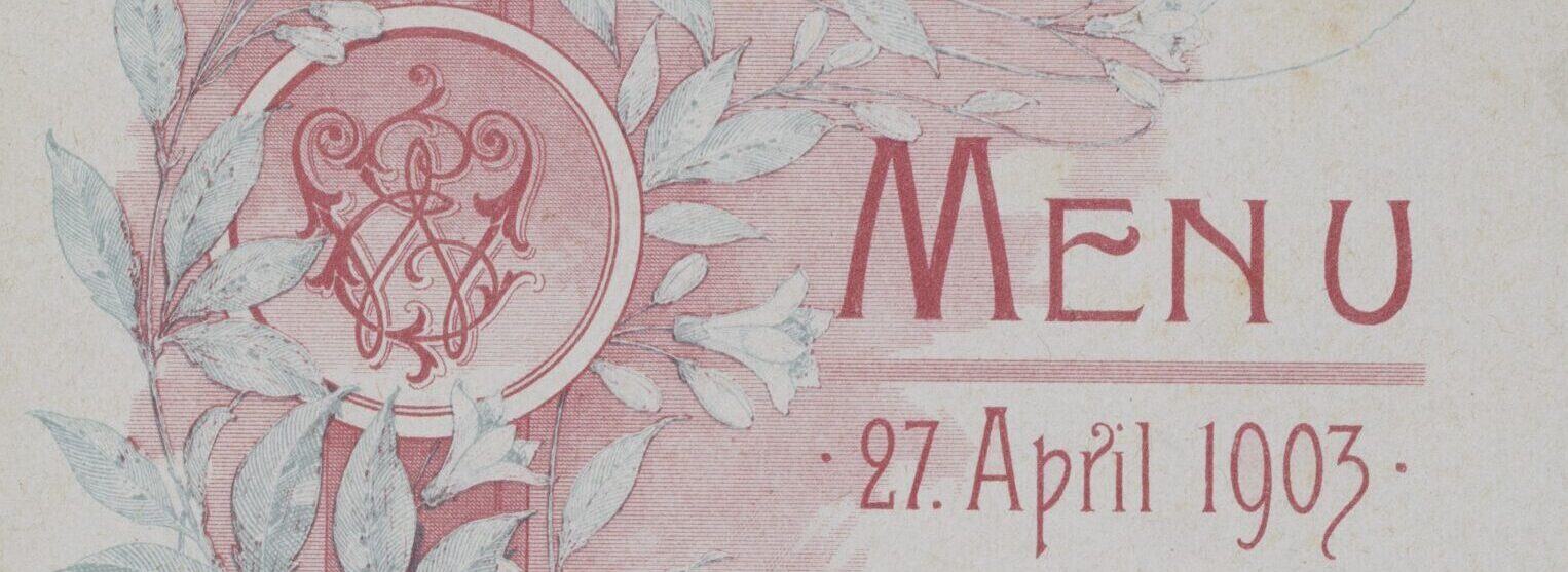 The museum’s menu collection published in Finna - Ett Hem